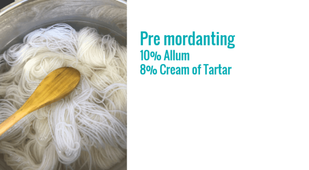 The importance of using a mordant in natural dyeing - La creative mama