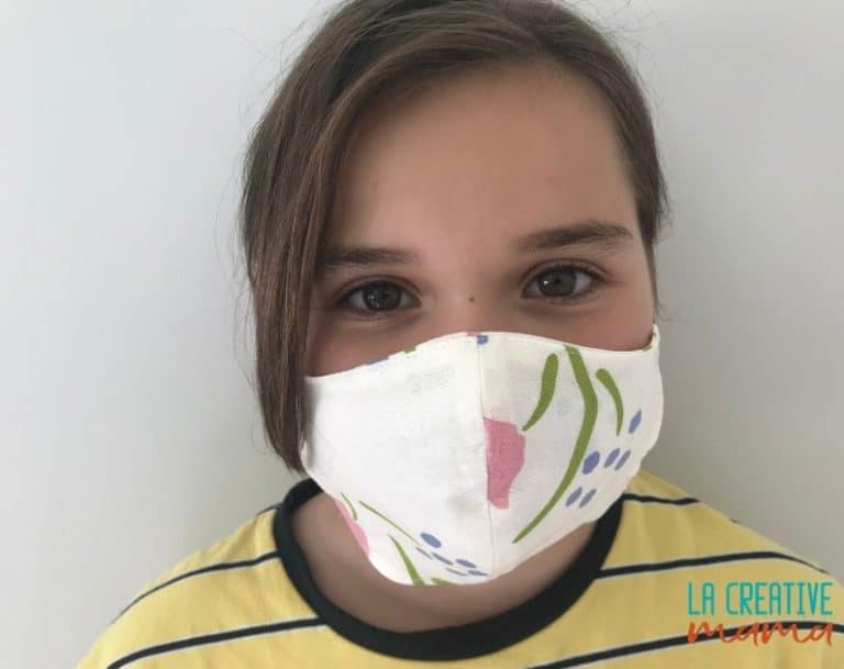 How to make a fabric face mask - La creative mama