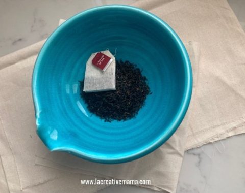 The best way to dye fabric with tea - La creative mama