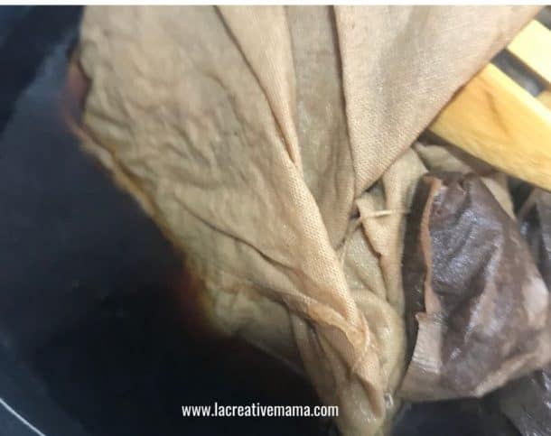 The best way to dye fabric with tea - La creative mama