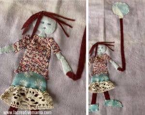 How to make a hair clip holder with fabric applique - La creative mama