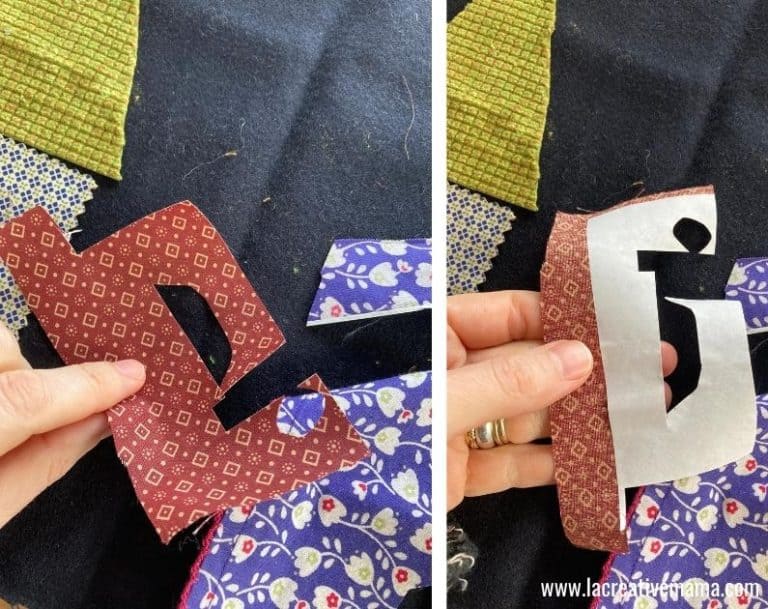 How to make fabric collage using Applique - La creative mama