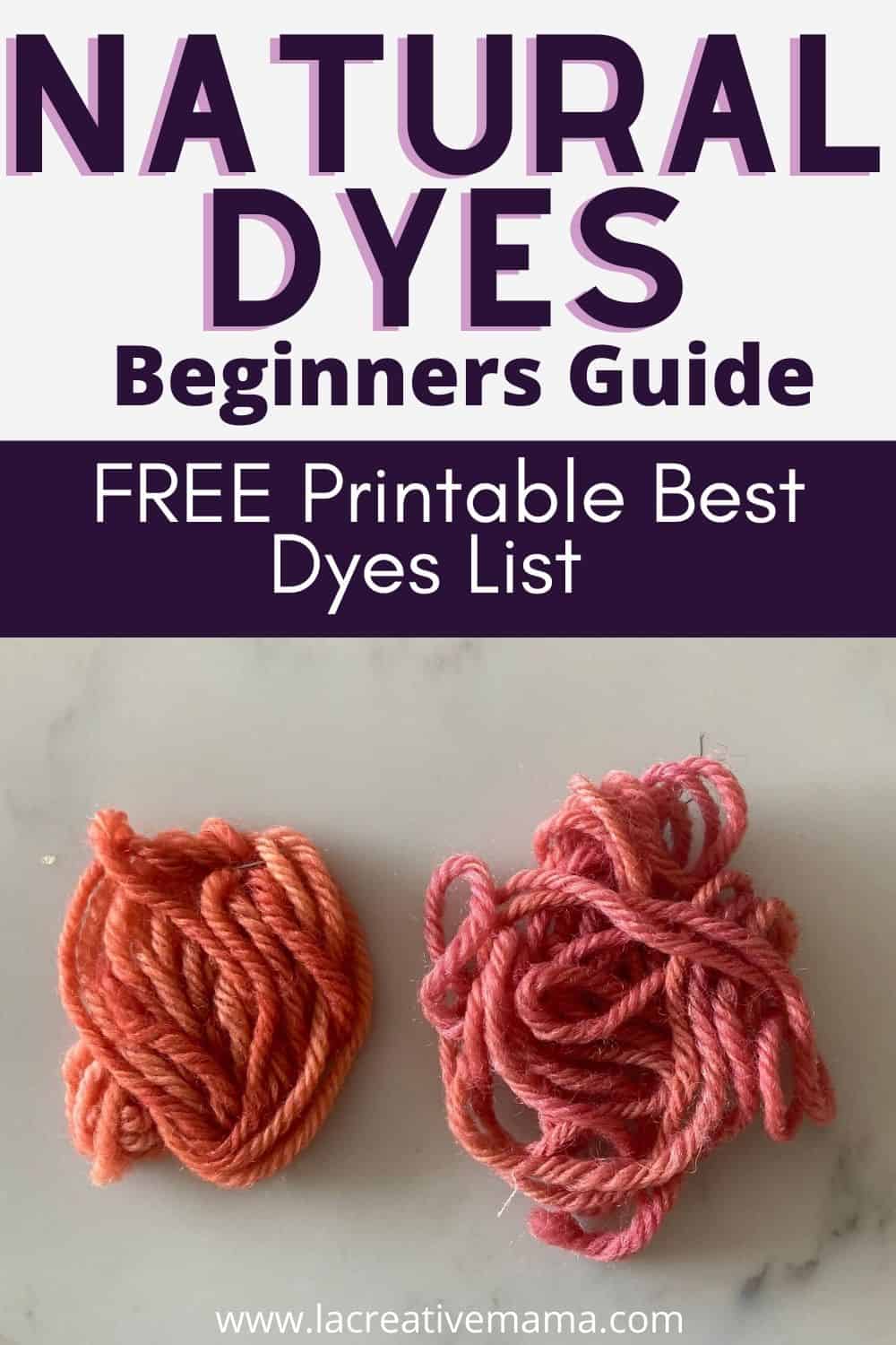 Beginner's Guide to Natural Dyes for Fabric and Yarn - La creative mama
