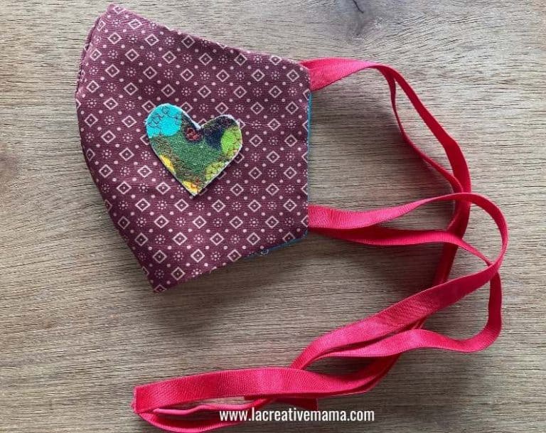 How to make a face mask with applique {free templates} - La creative mama