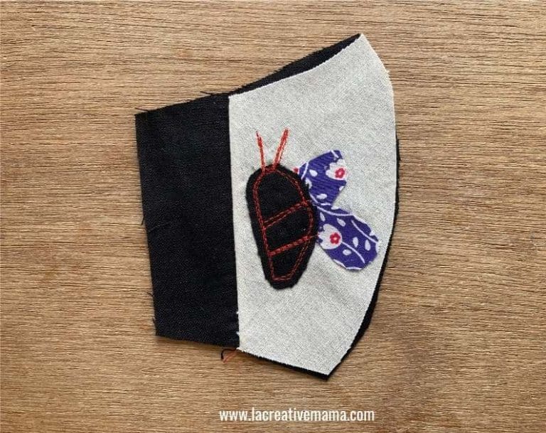 How to make a face mask with applique {free templates} - La creative mama