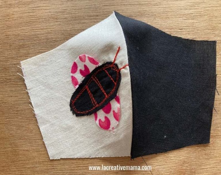 How to make a face mask with applique {free templates} - La creative mama