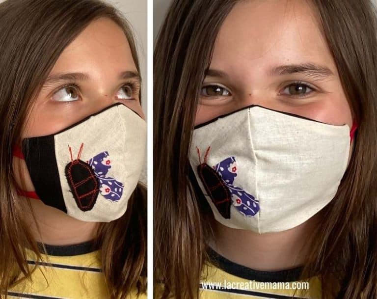 How to make a face mask with applique {free templates} - La creative mama