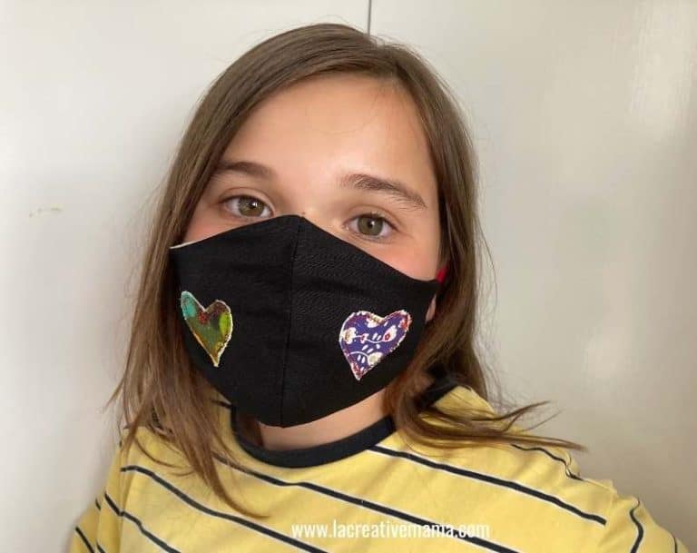 How to make a face mask with applique {free templates} - La creative mama