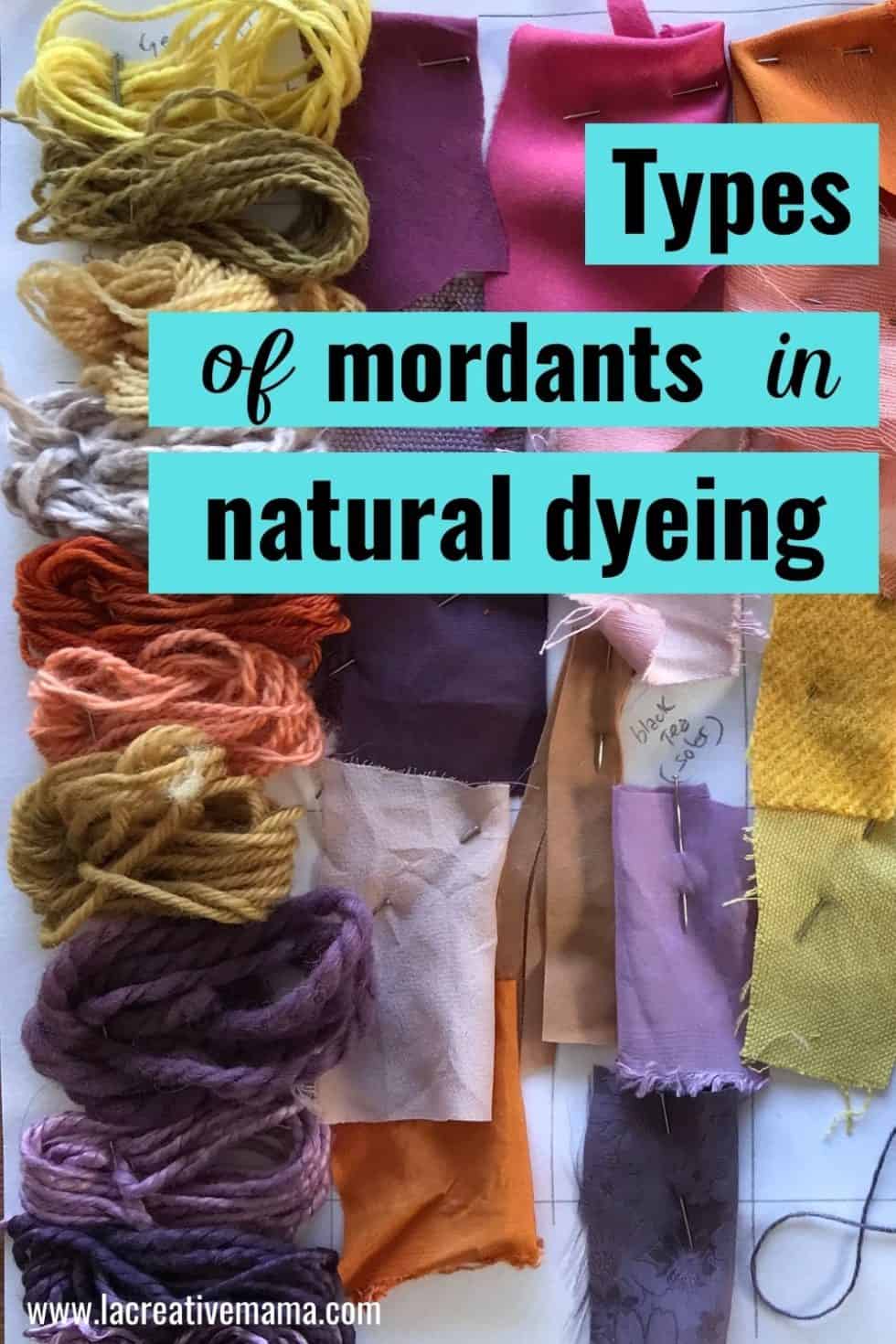 The importance of using a mordant in natural dyeing - La creative mama