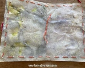 Handmade book using Eco Print paper - La creative mama