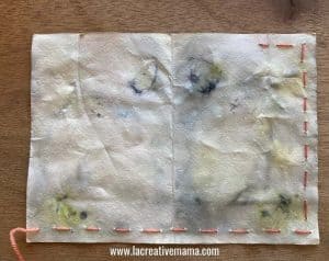 Handmade book using Eco Print paper - La creative mama