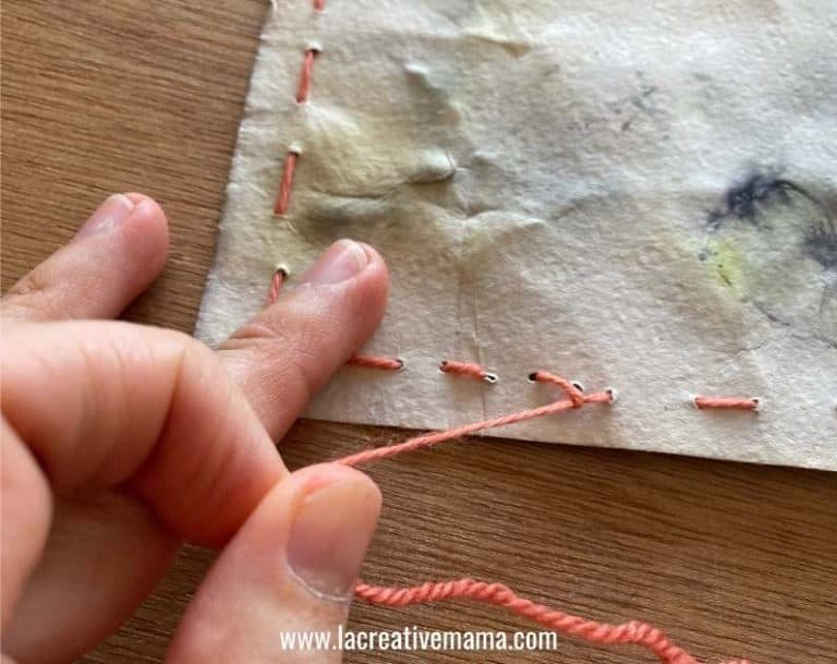 Handmade book using Eco Print paper - La creative mama