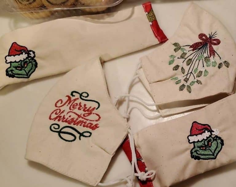 Free Printable Embroidery Template for Face Masks - La creative mama