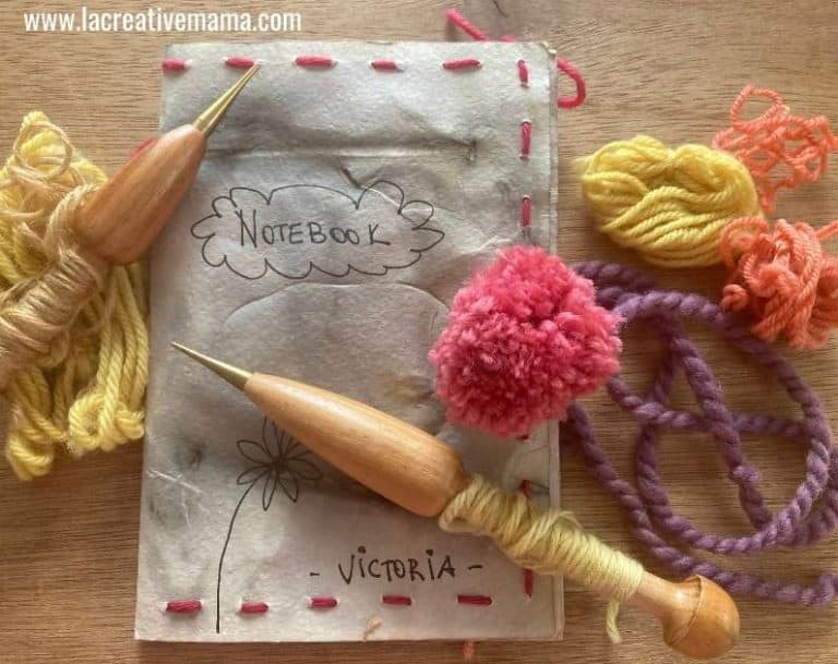Handmade book using Eco Print paper - La creative mama
