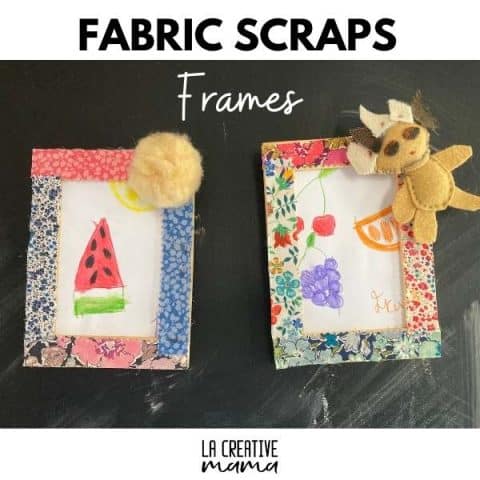Fabric scraps crafts for kids {no sew} - La creative mama