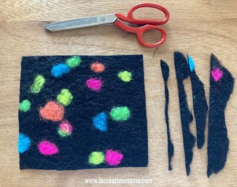 How to sew embroidery on felt - La creative mama