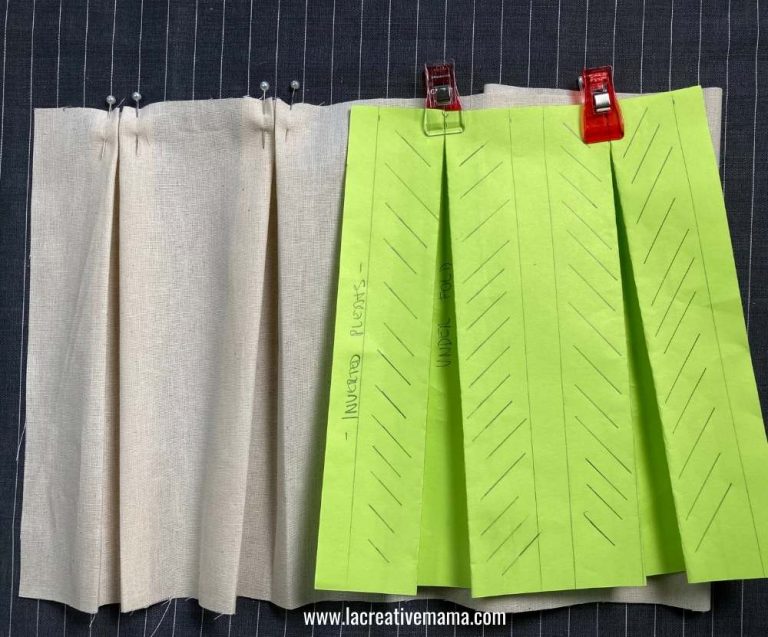 How to sew pleats {free patterns} - La creative mama