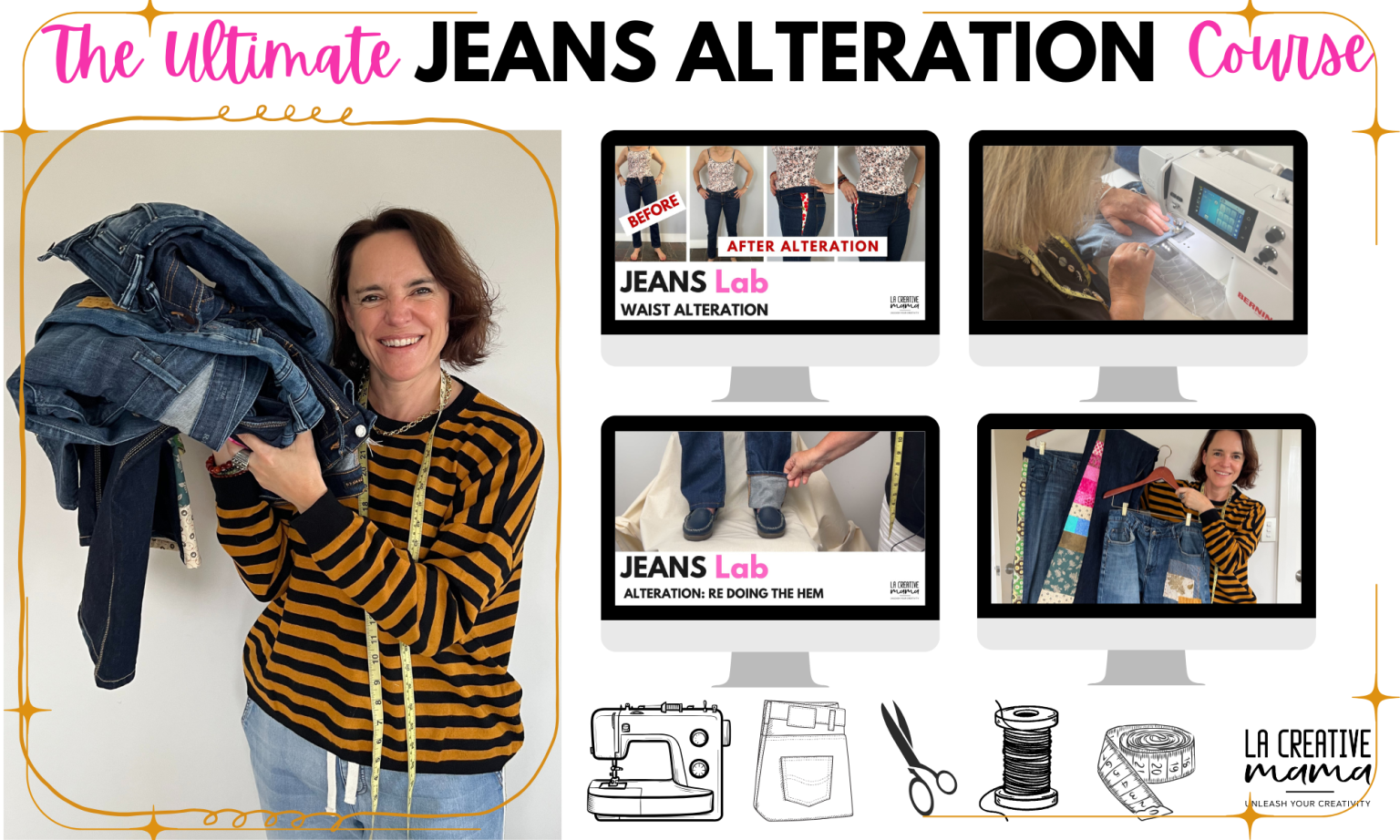 How to make jeans bigger in the waist and thighs - La creative mama