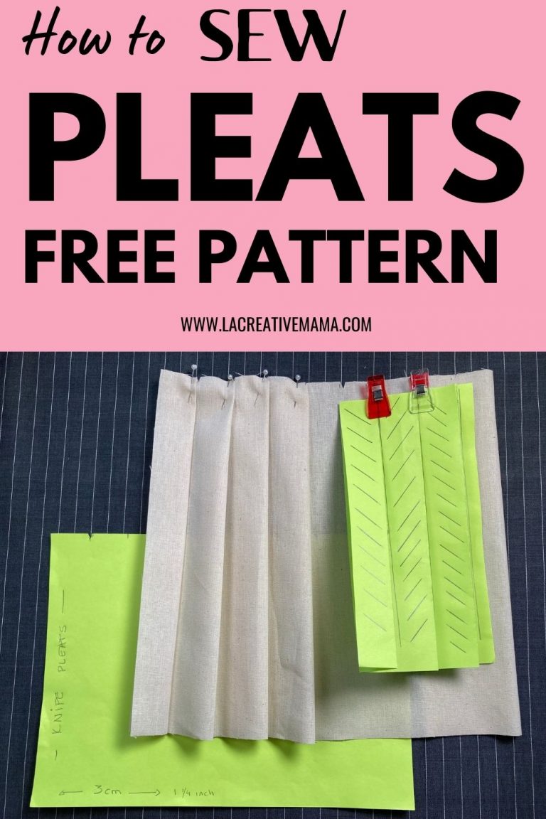 How to sew pleats {free patterns} - La creative mama