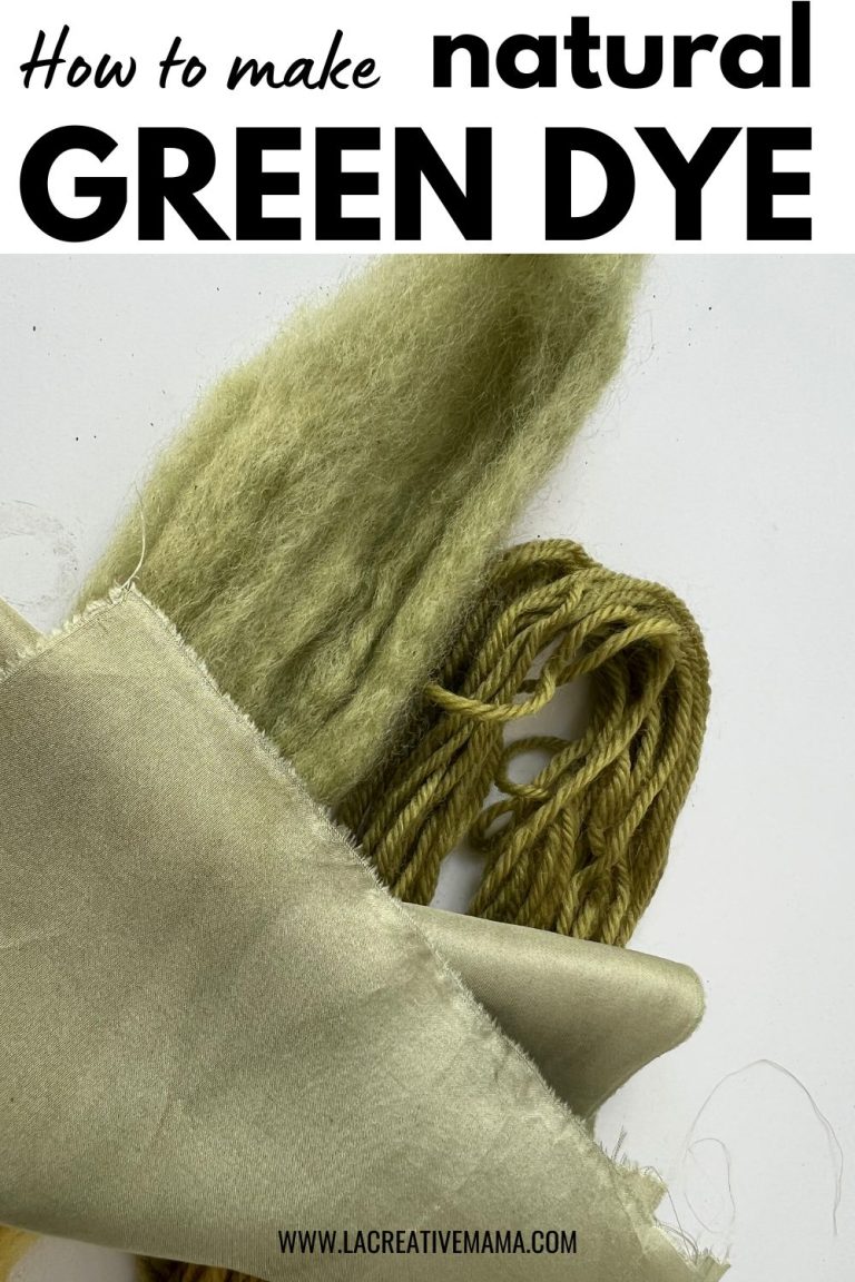 How to make natural green dye - La creative mama