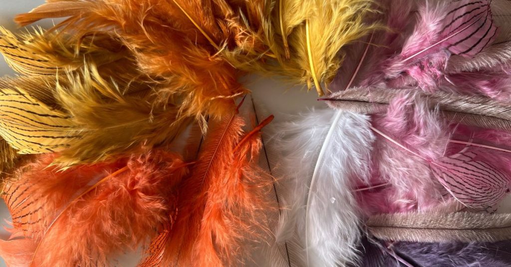 How to dye feathers with natural dyes - La creative mama