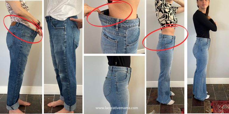 How to make jeans bigger in the waist and thighs - La creative mama